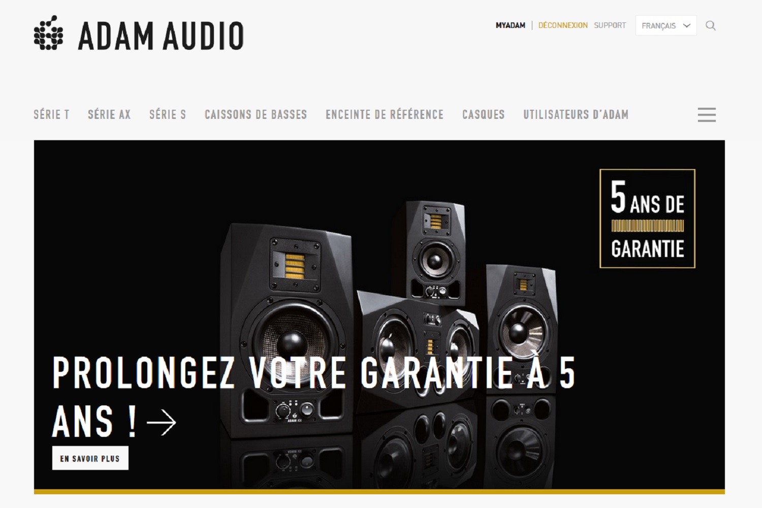 ADAM Audio - ADAM Audio lance son site web en français