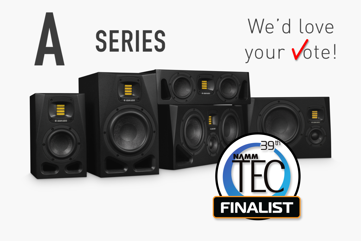 ADAM Audio - A Series nominated for TEC 39th Awards
